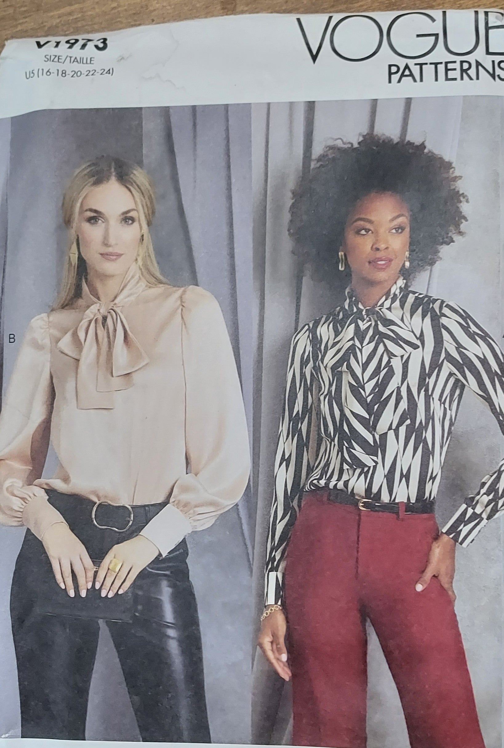 Vogue V1973, Misses Blouses, Uncut Sewing Pattern – Stylesewwear.boutique