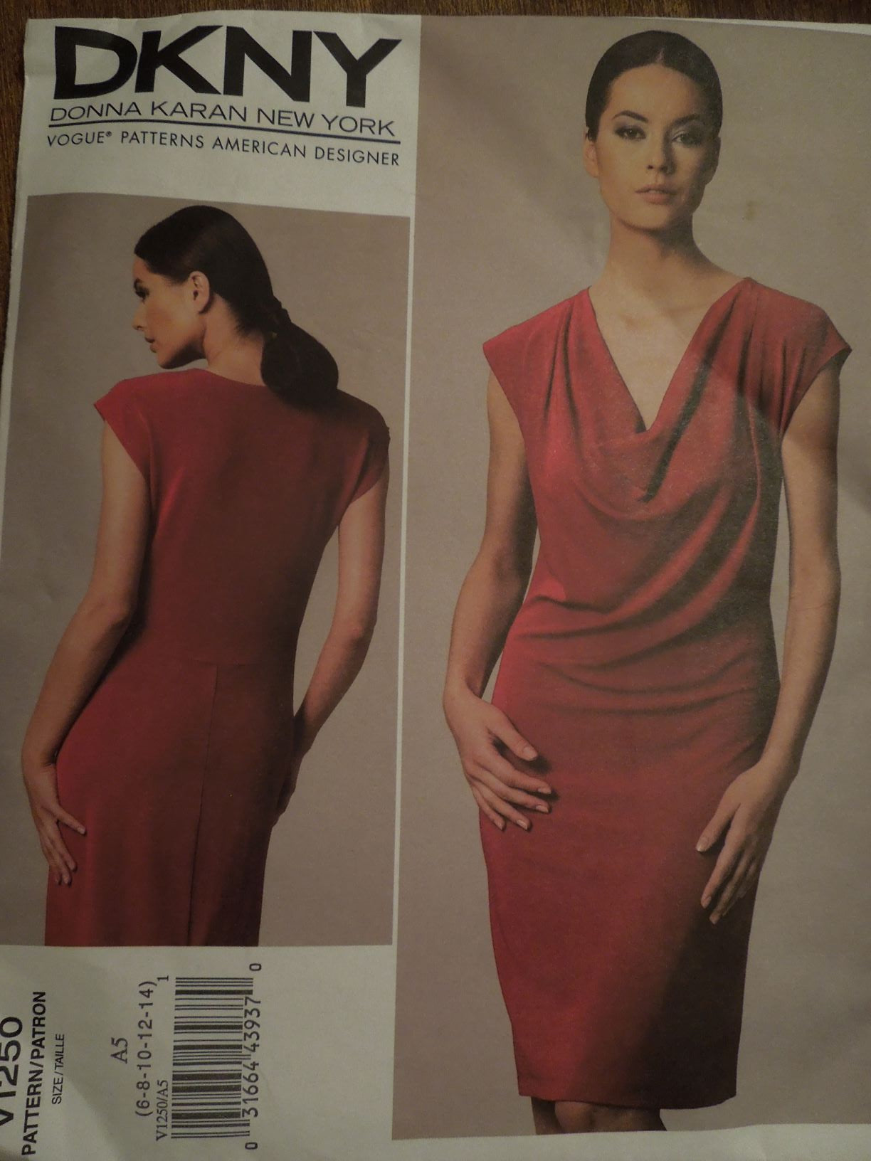 Vogue V1250, Misses Dress, Evening Wear, Donna Karan, Uncut Sewing Pat ...
