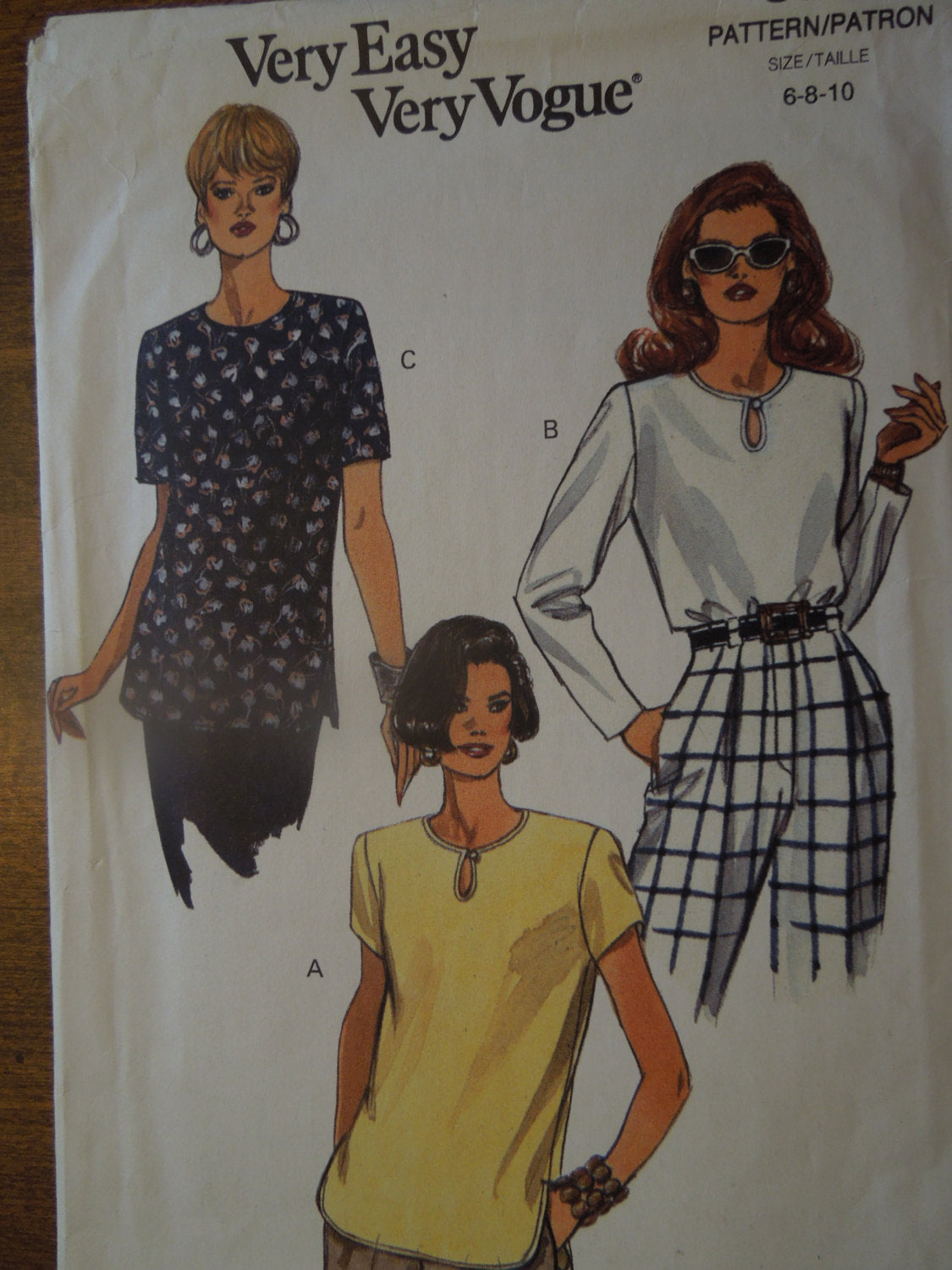 Vogue 8639, Misses Tops, Sz Varies, UNCUT sewing pattern ...